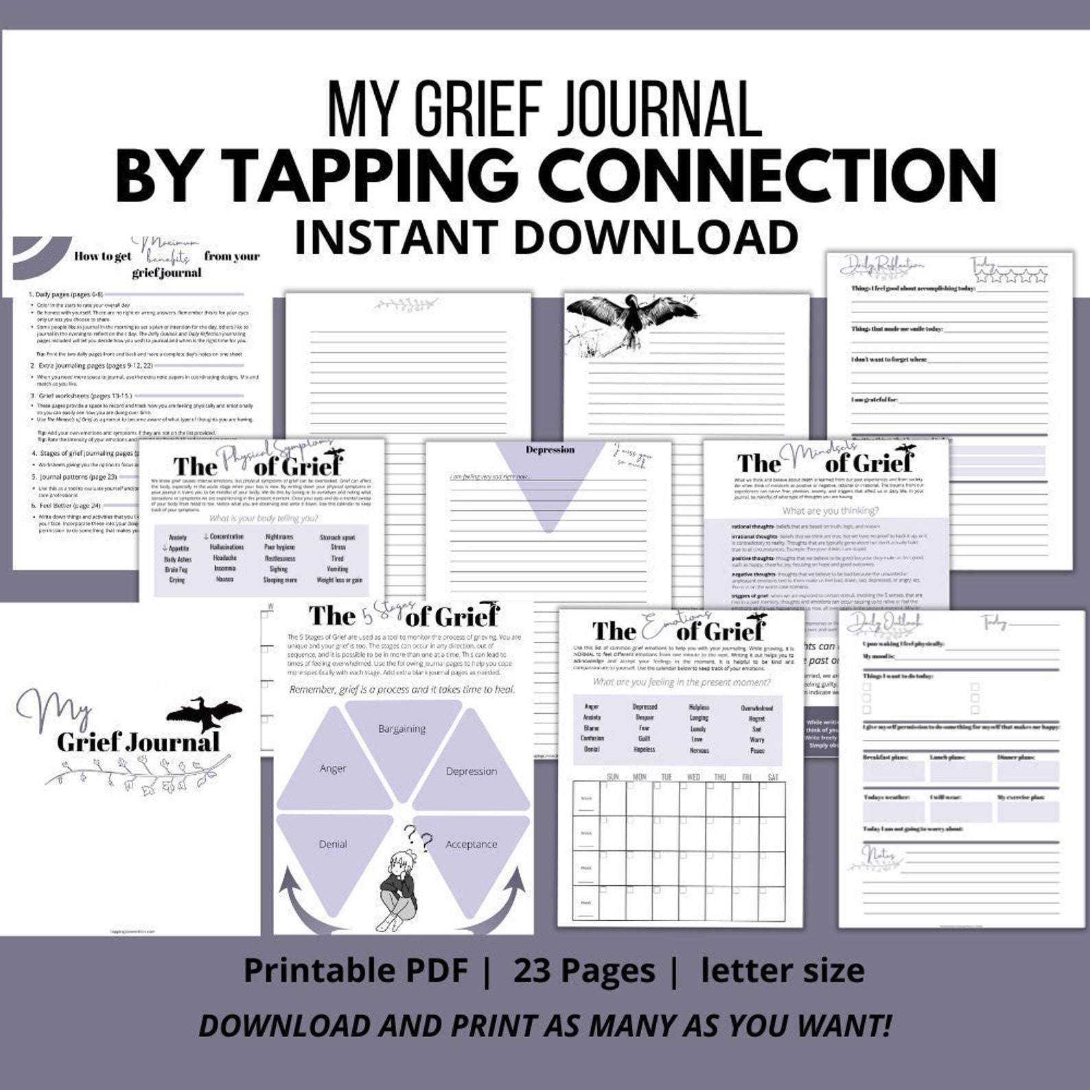 My Grief Journal, Grief Journal, Loss and Grief, Grief Workbook ...