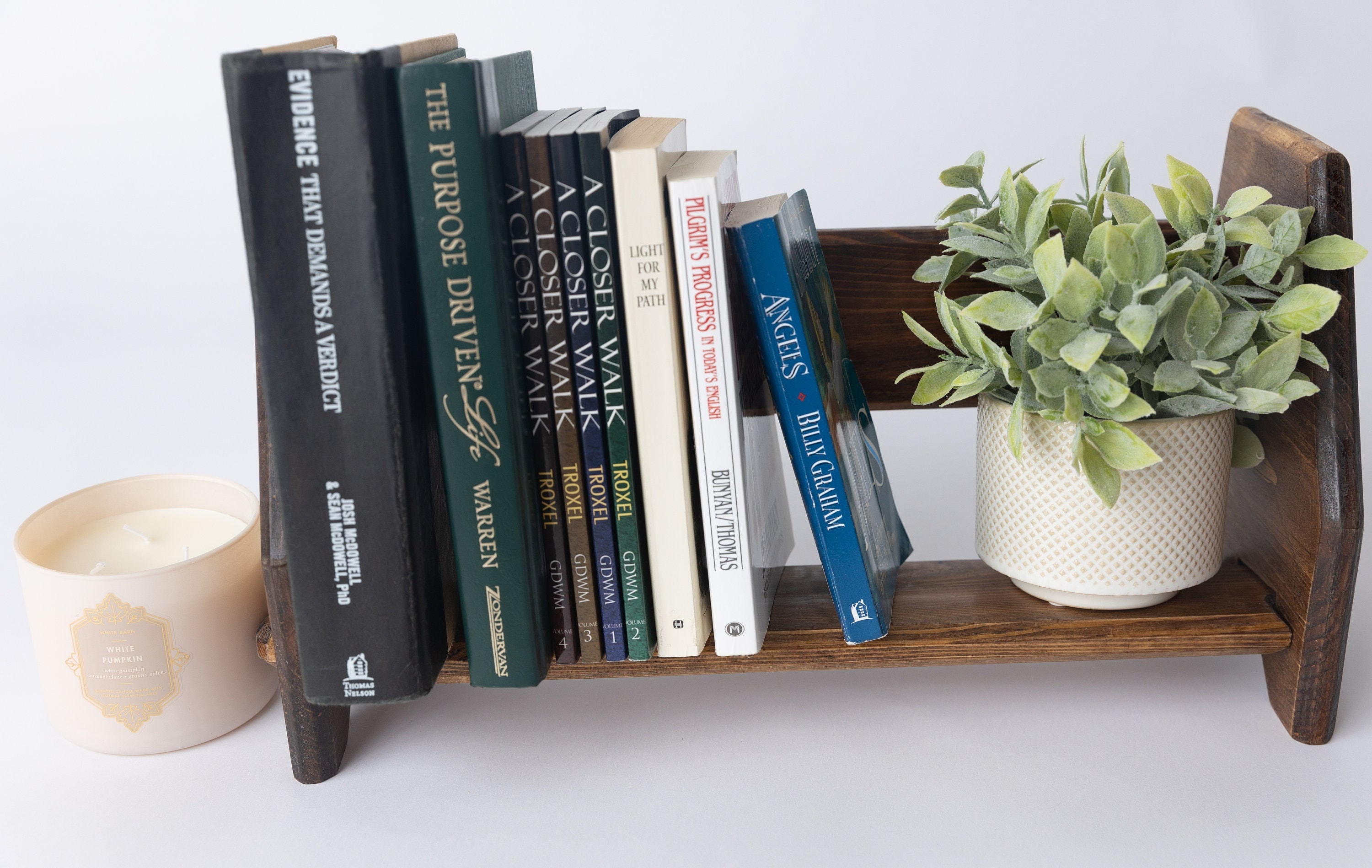 Wood Desktop Bookshelf Bookstand Handmade Book Rack - Etsy