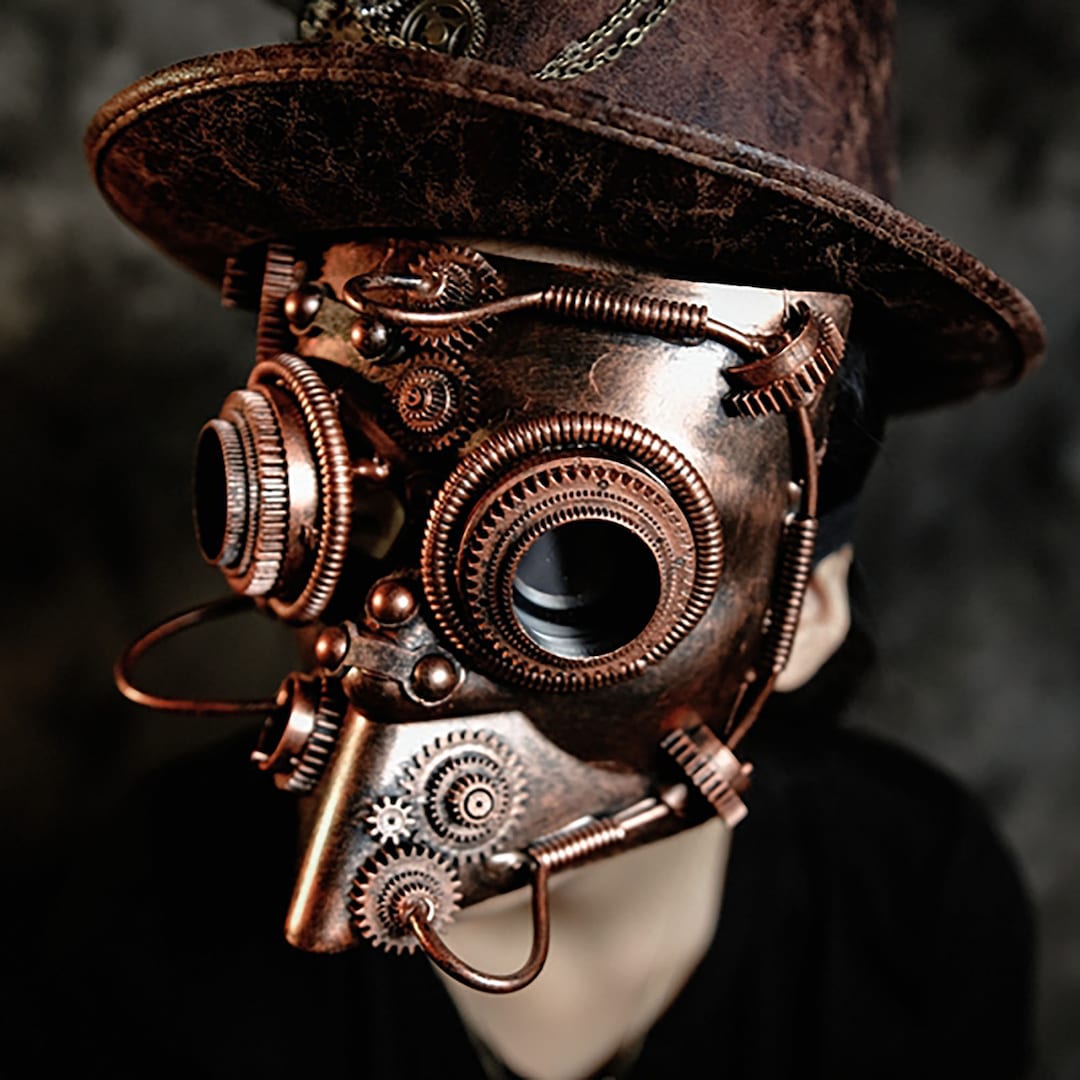 Punk Mask Rivet Steam Full Face Mask Men and Women Performance - Etsy