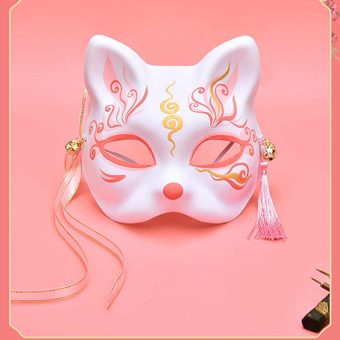 Fox Mask, Female Half Face, Masquerade Party, Anime Cat Face, Fox Demon ...