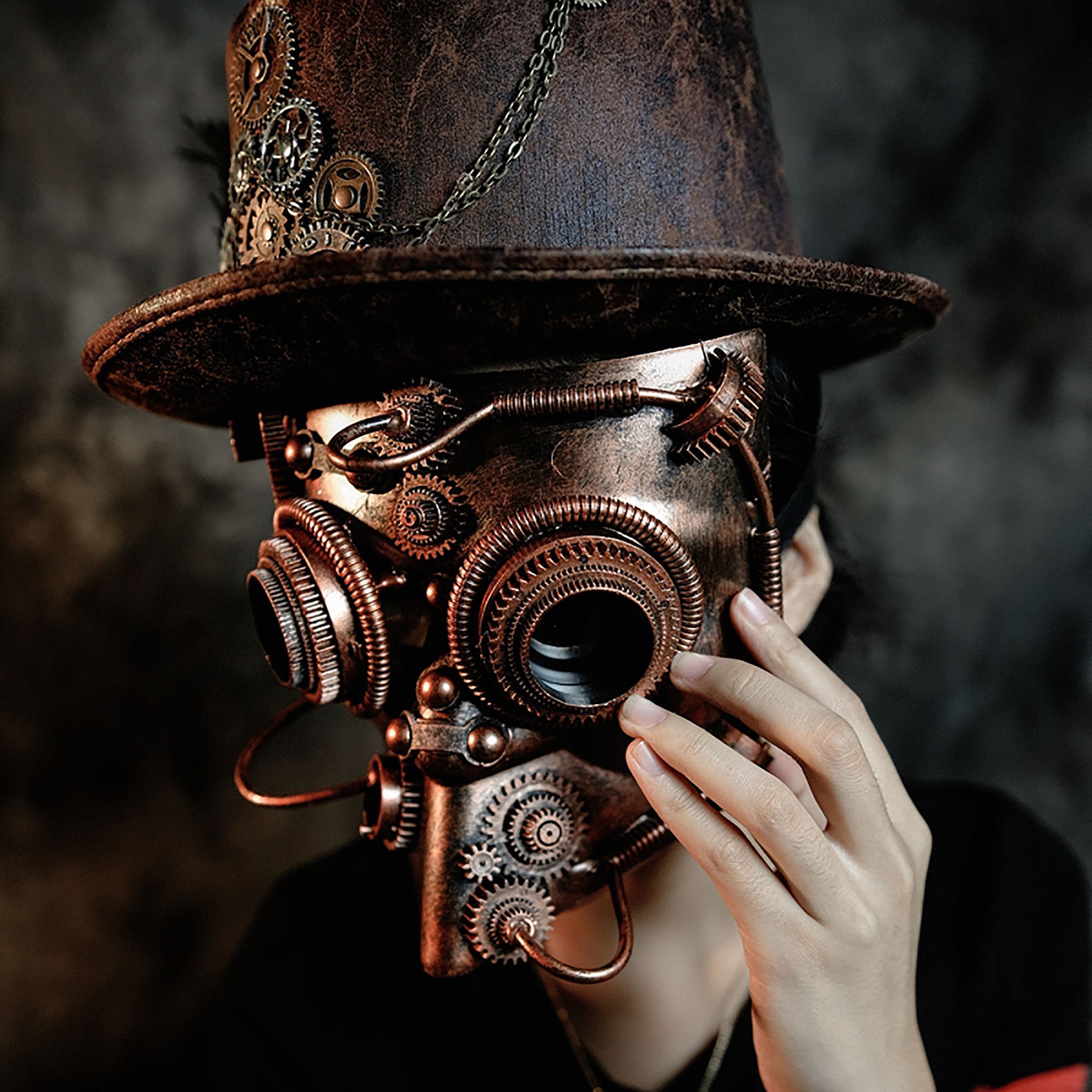 Punk Mask Rivet Steam Full Face Mask Men and Women Performance - Etsy