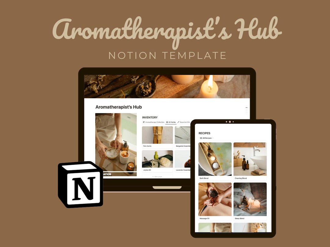 Notion Template for Aromatherapy – Digital Planner for Aromatherapists ...