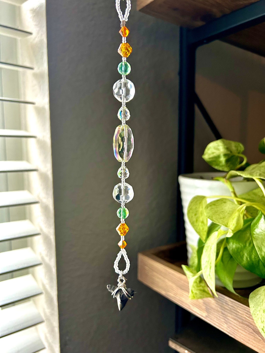 Handmade Shark Tooth Window Charm • Christmas Ornament • Window Sun ...