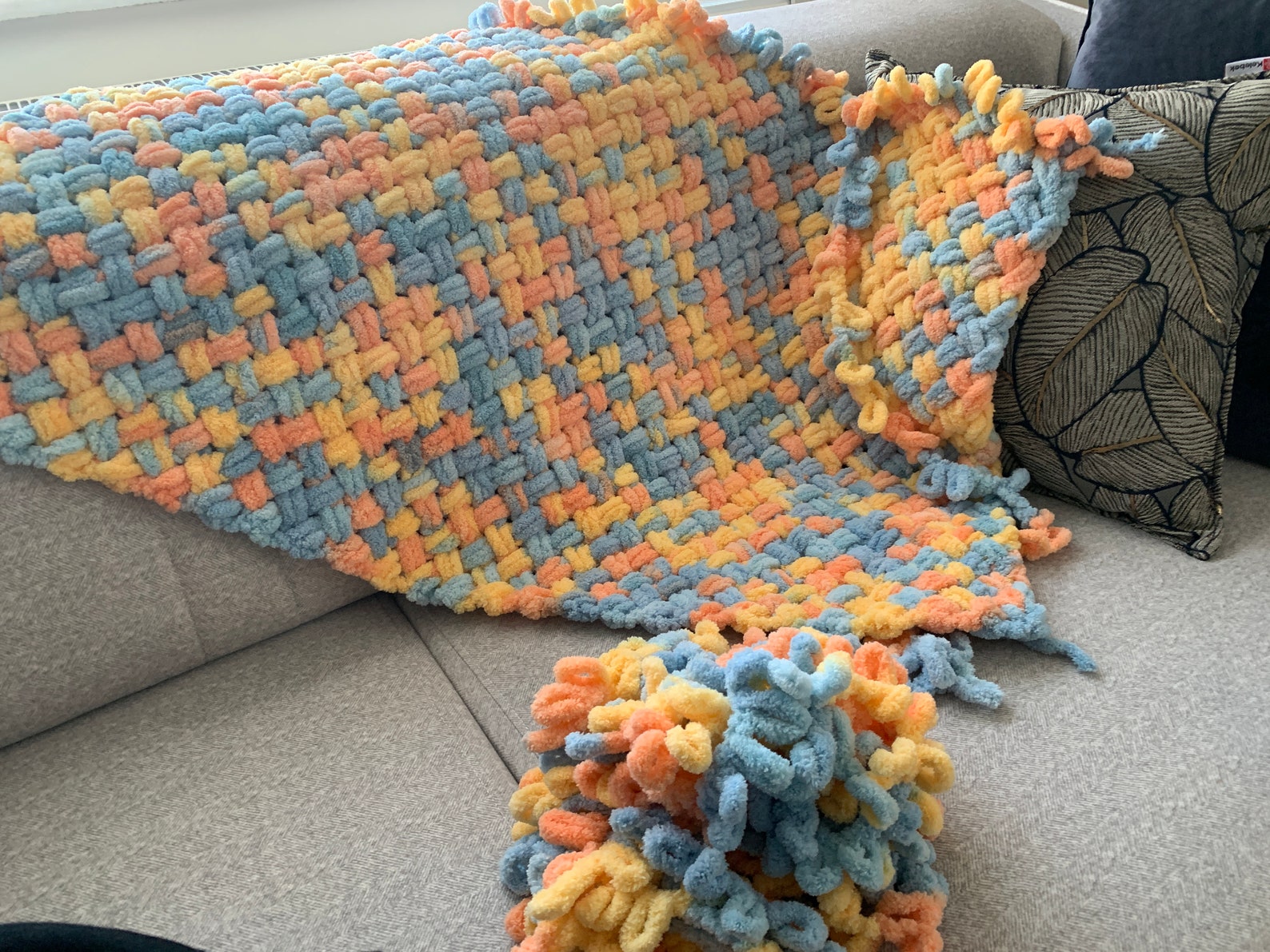 Baby Hand-knit Chunky Blanket Cover, Super Soft Puffy Stroller Blanket ...