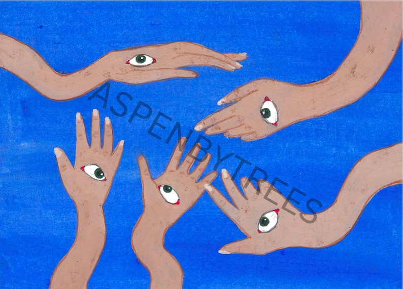 Hand-painted Eye Themed Art Prints - Etsy