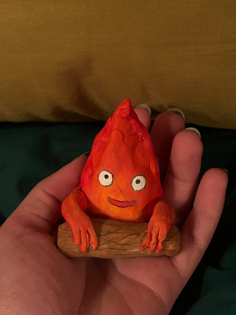 Calcifer Clay Sculpture Howls Moving Castle - Etsy