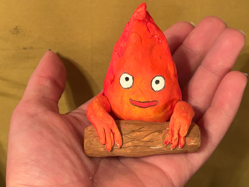 Calcifer Clay Sculpture Howls Moving Castle - Etsy