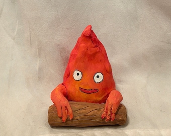 Calcifer and His Eggs Tic Tac Toe Board Howl's Moving Castle Gift Clay ...