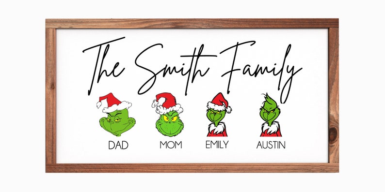 Personalized Christmas Family Sign Christmas Decor Merry - Etsy
