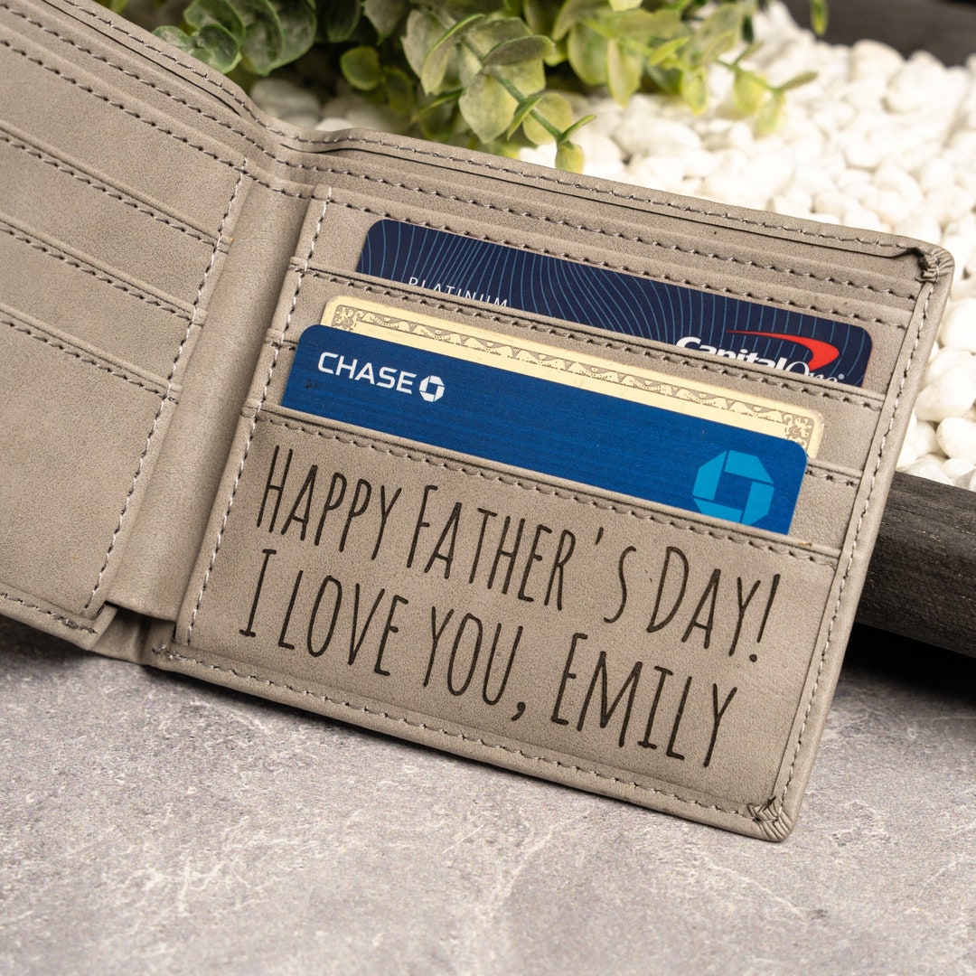 Father's Day Gift Custom Engraved Wallet, Personalized Custom Wallets ...