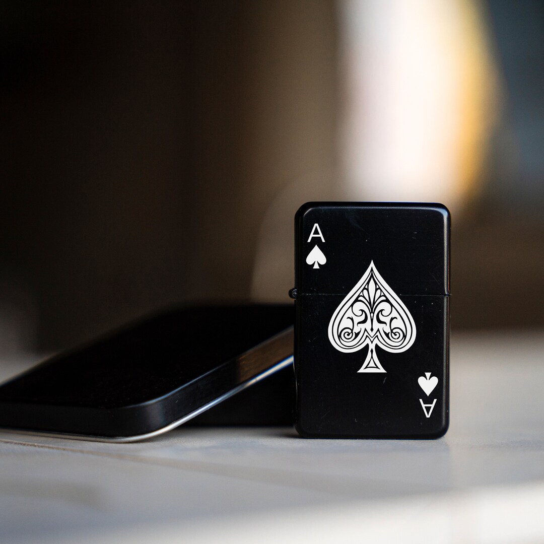 Ace Cards Lighter, Lighter Gift, Card Player Gift, Casino Goer, Custom ...
