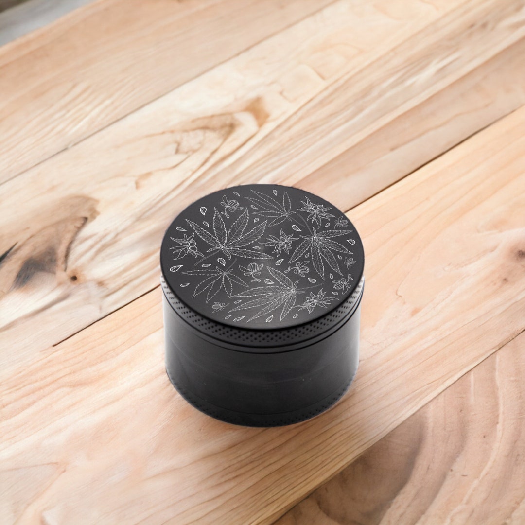 Plant Herb Design Grinder, Groomsman Gift, Personalized Tobacco Herb ...