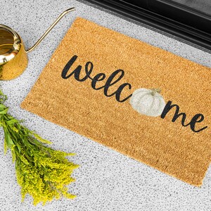 Pumpkin Welcome Door Mat Fall Porch Decor, Fall Decor and Home Gift ...