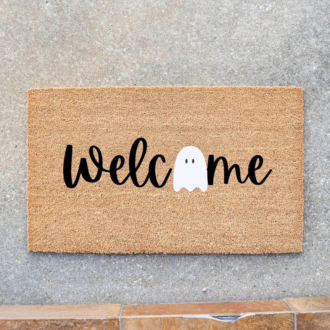 Welcome Ghost Halloween Ghost & Bat Pattern Halloween - Etsy