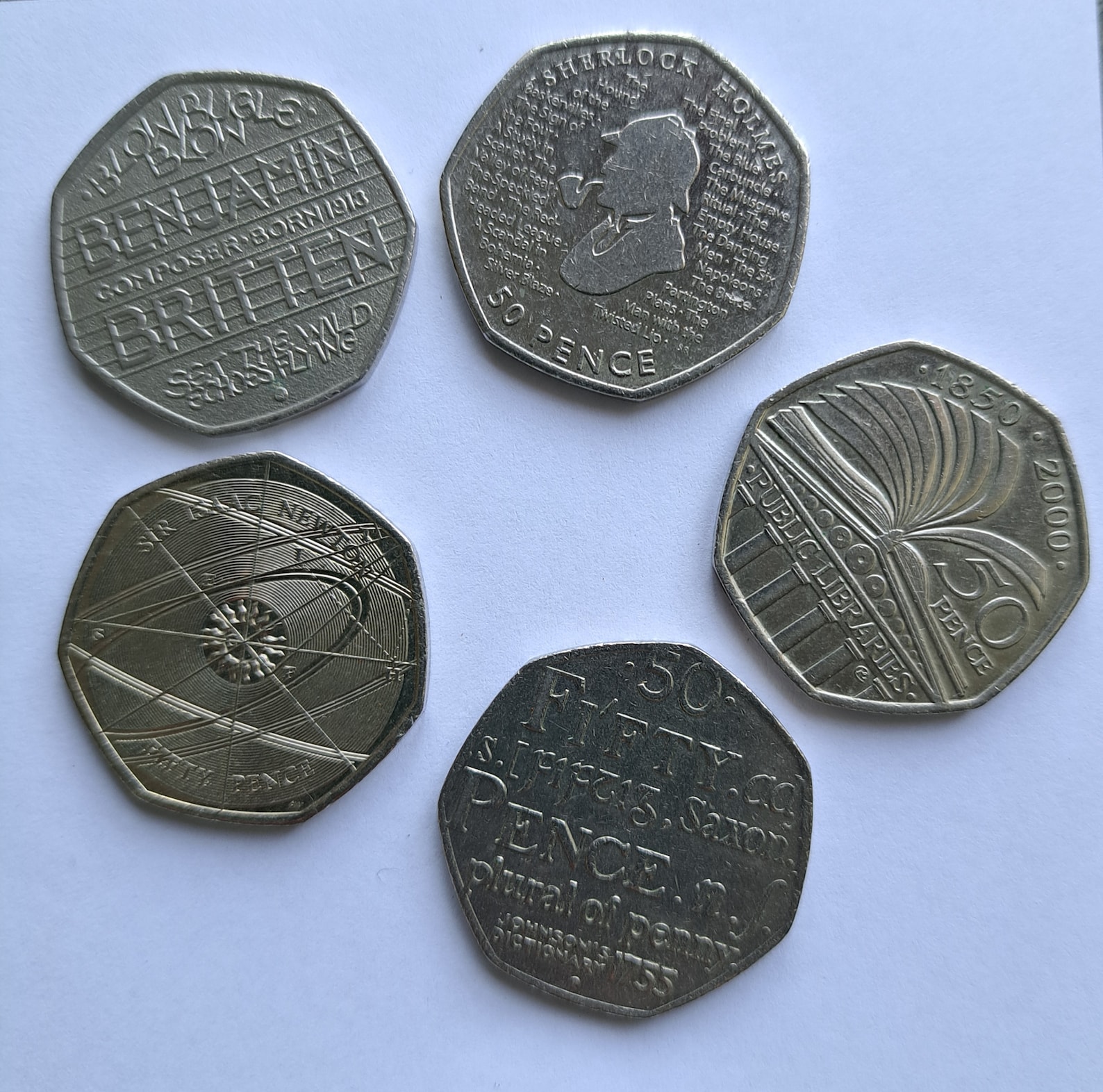 Arts & Science 50p Coins (UK/GB) in Good Circulated (used) Condition ...