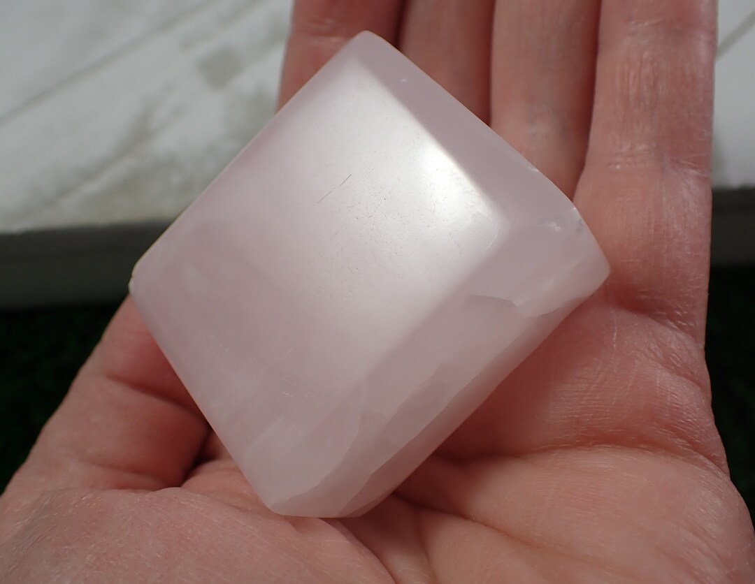 UV Reactive Mangano Calcite Crystal Slab - Smooth Polished Thick ...