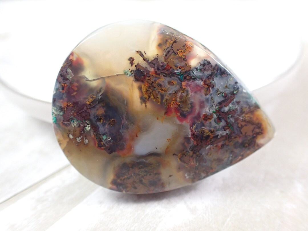 Gorgeous Chrysoprase Teardrop Crystal Cabochon - Chunky Smooth Cab - 1. ...