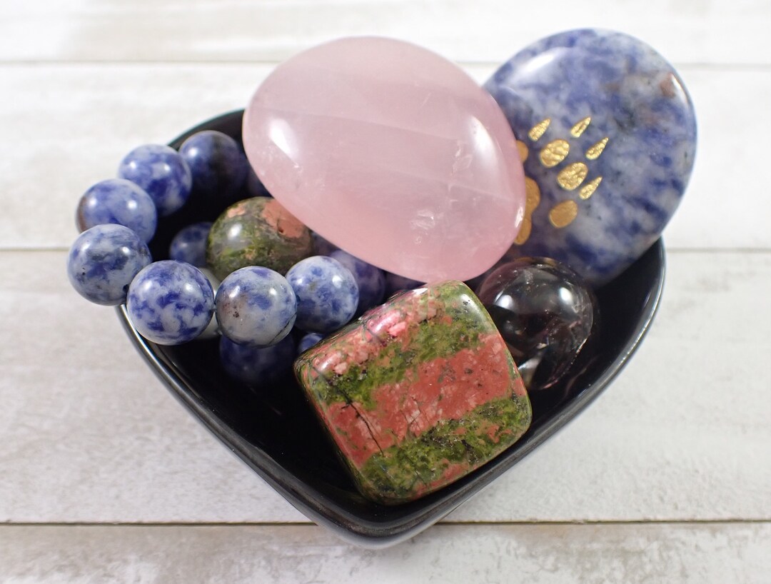 Scorpio Crystal Bowl Set - All Pieces Included - Glass Heart Bowl ...