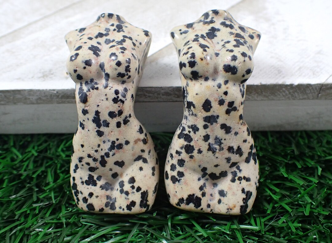 Dalmatian Jasper Female Body Crystal Carving - Fit Womans Body Shiny ...