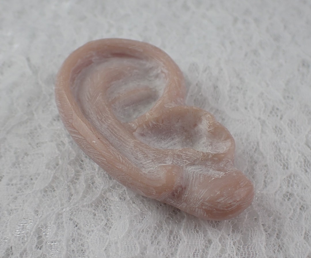 Pink Opal Crystal Ear Carving - Pink Smooth Human Ear - Large Life Like ...