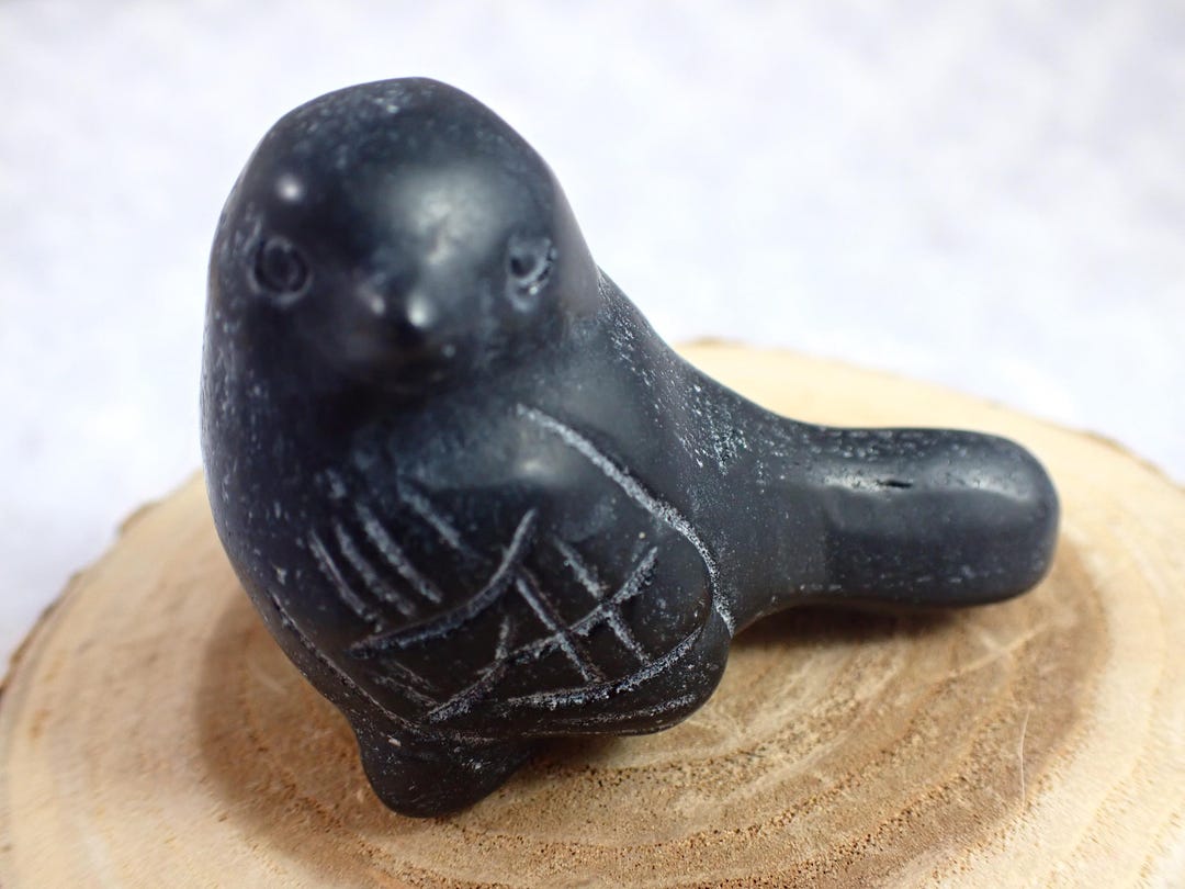 Cute Little Black Obsidian Crystal Bird - Smooth Bird Figurine ...