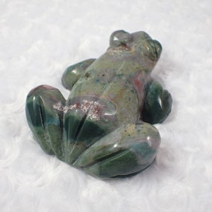 Large Natural Ocean Jasper Crystal Frog Carving Big Heavy Colorful Frog ...