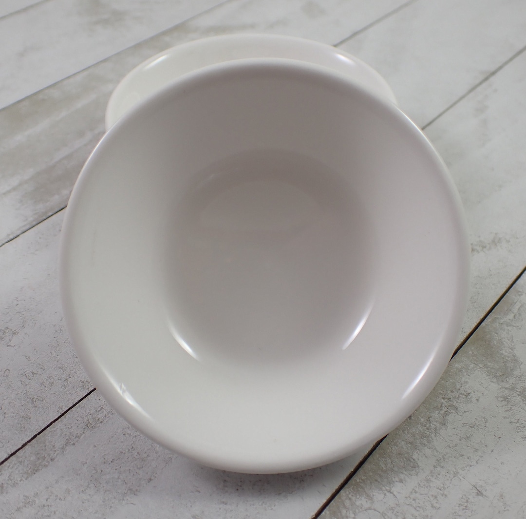 1 Piece Small White Round Glass Bowl - Smooth Round Small Glass Bowl ...