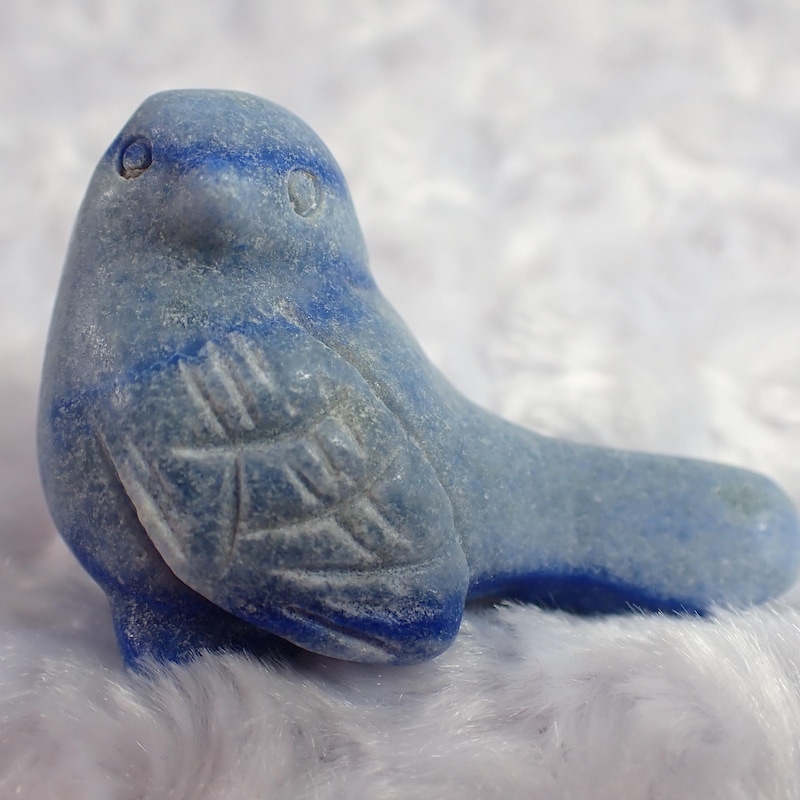 Crystal Blue Bird Figurines - Etsy