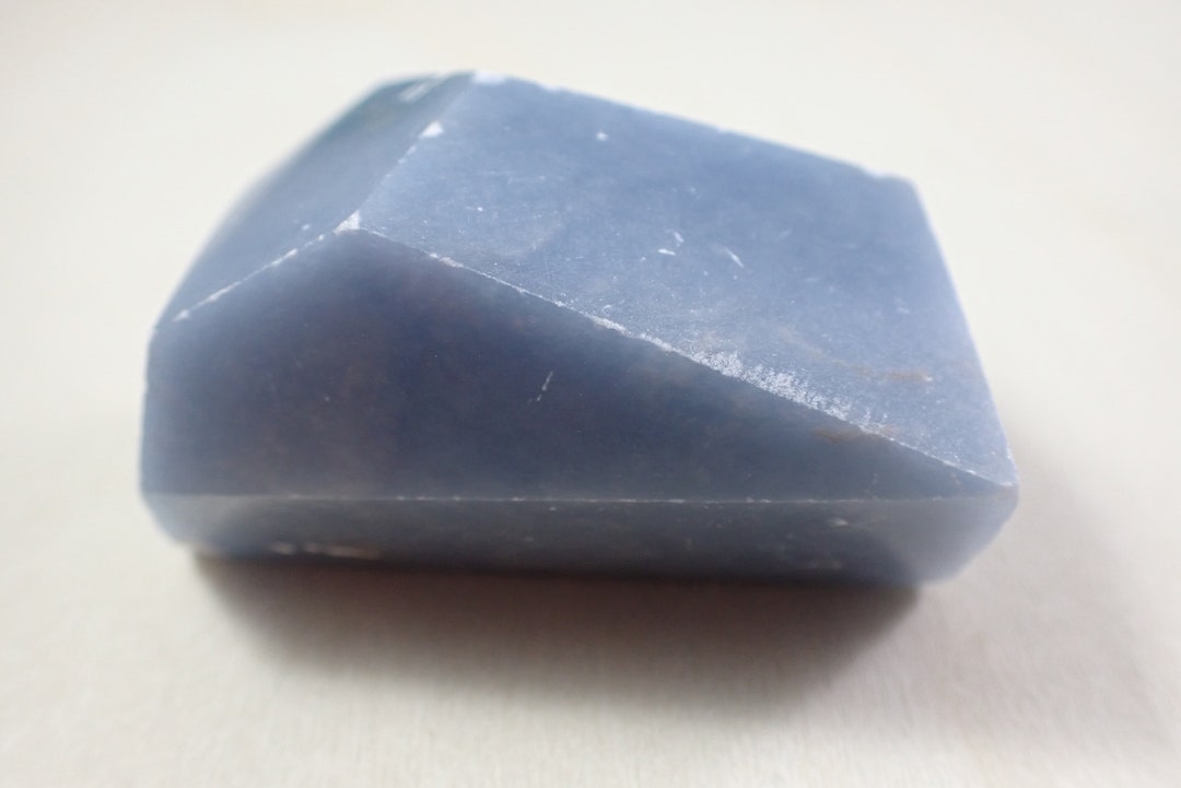 1 Piece Natural Angelite Crystal Freeform - Blue White Geometric Shape ...