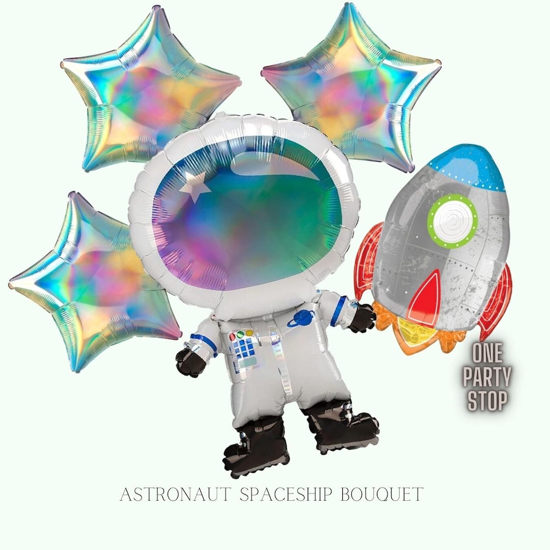 Blast off Birthday | Astronaut Balloon | Alien Space Ship Balloon ...