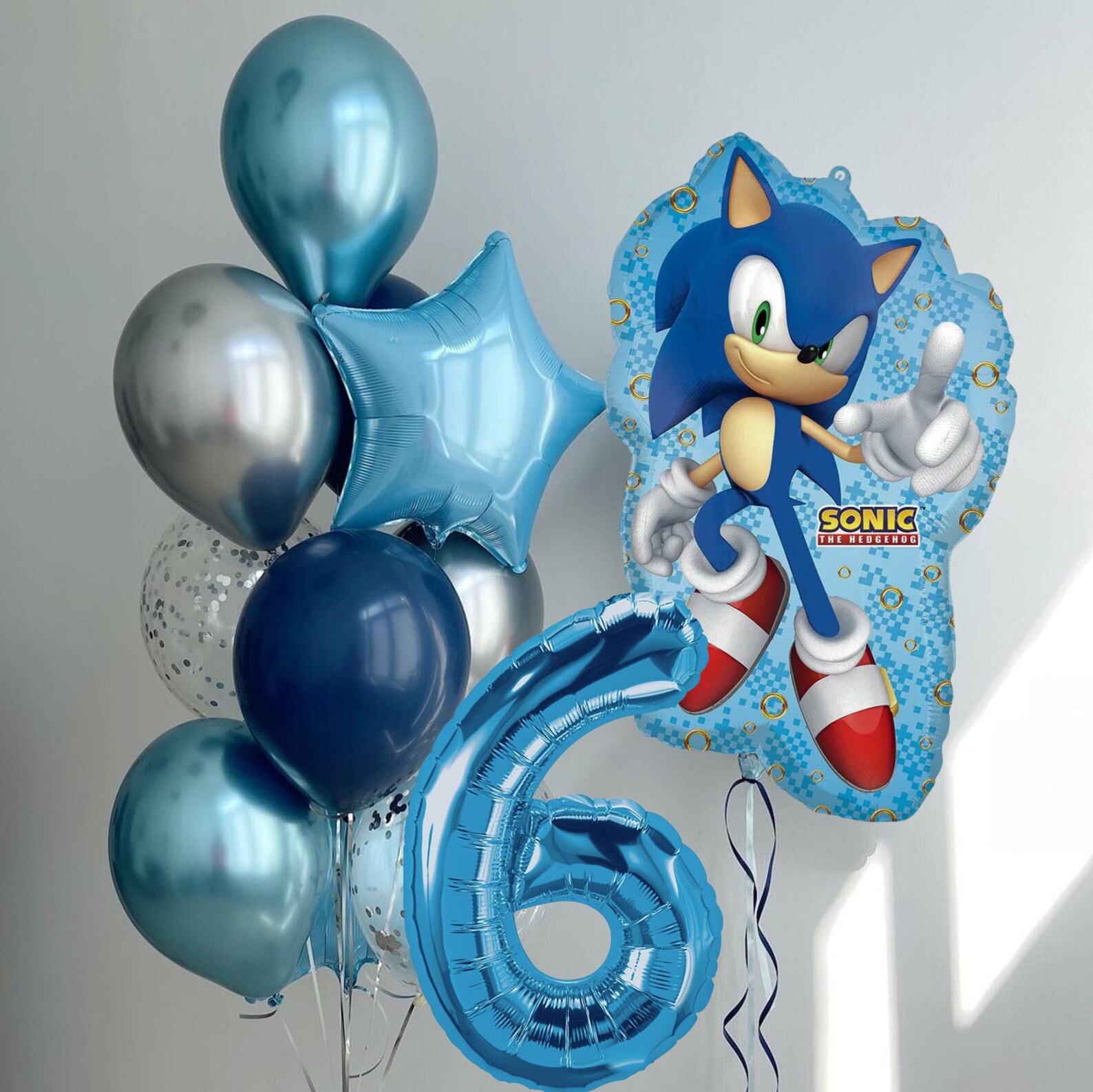 Super Sonic Balloon Bouquet Sonic the Hedgehog Balloons Sonic Party ...
