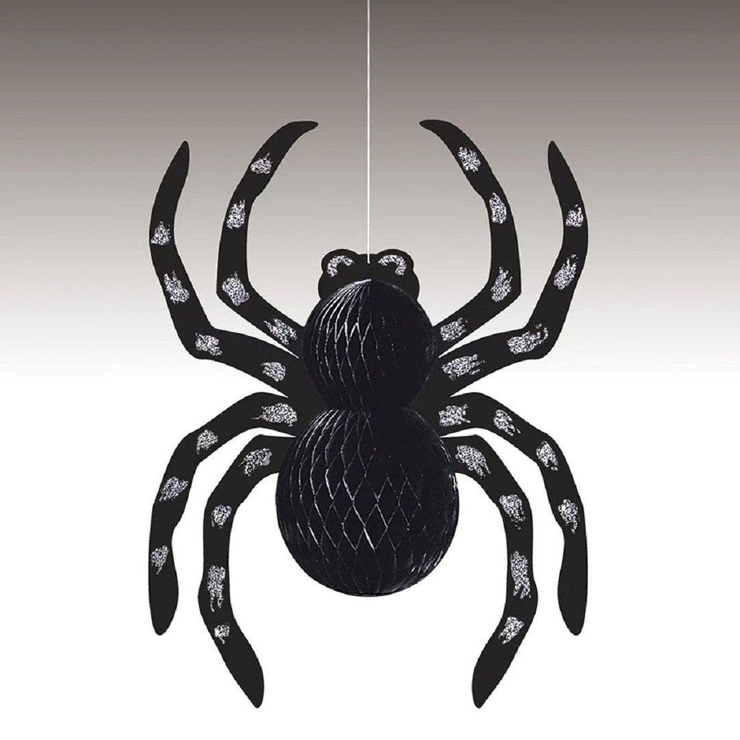 14" Glitter Spider Hanging Decoration | Spooky Halloween | HALLOWEEN ...
