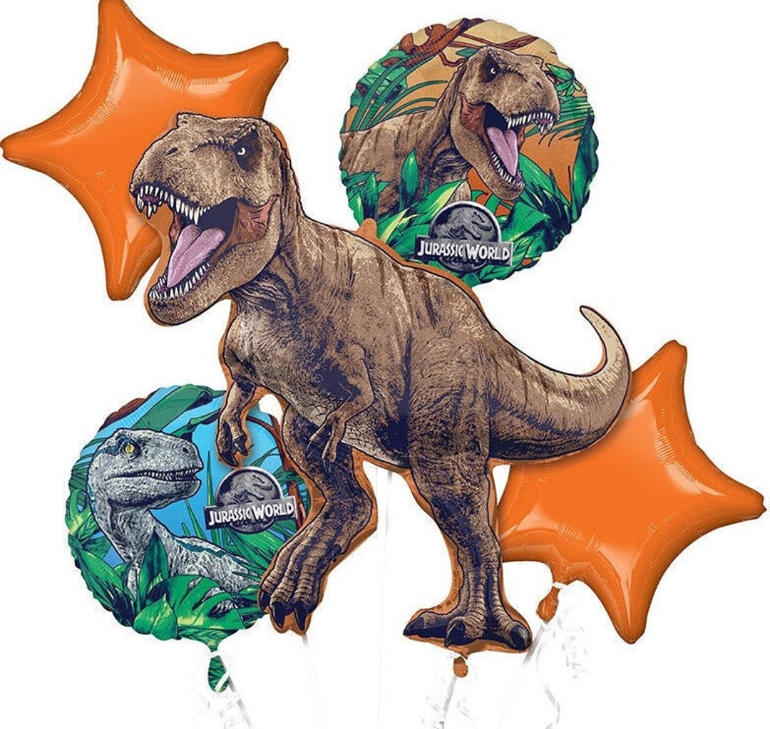 Jurassic World Dominion Balloons - Anagram Licensed | Jurassic World Foil Balloon Bouquet, 5pc ...