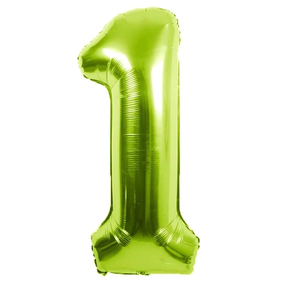 Number Balloons Foil Mylar Number Balloons Green Number - Etsy