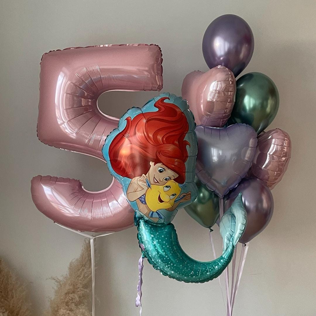 Little Mermaid Ariel Balloon Bouquet | Under the Sea Birthday ...