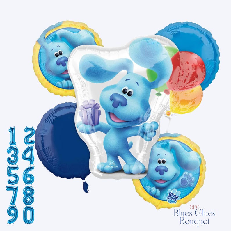 Blue's Clues Balloon Bouquet - Licensed Mylar Party Decoration - Etsy