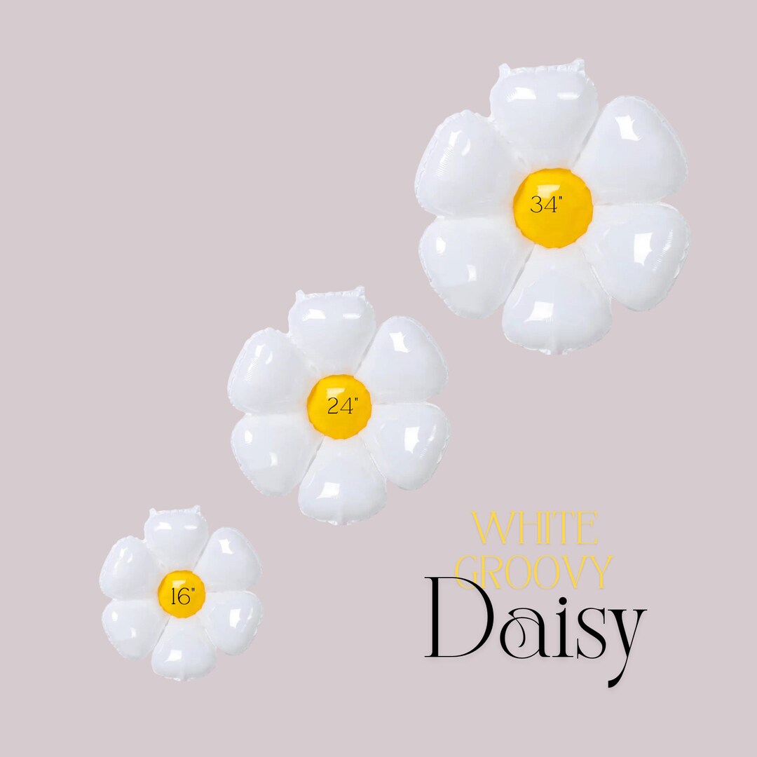 Daisy Flowers | Boho Daisy Flower | White Daisy Mylar Balloon | Giant ...