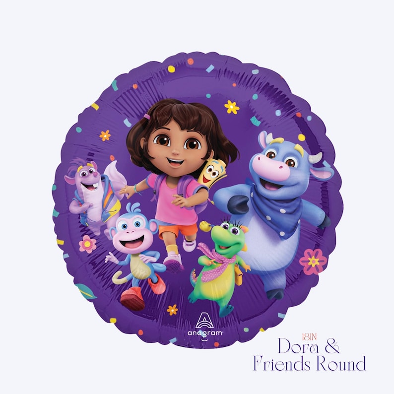 Dora the Explorer Balloon Bouquet: Licensed Birthday Party Decor - Etsy