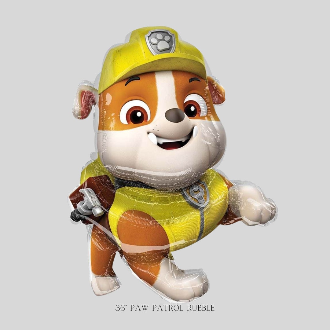 36" Rubble Paw Patrol Balloon: Anagram Licensed Foil Balloon - Etsy