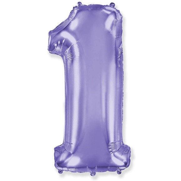 42" Pastel Lilac Purple Number Balloon | Frozen Birthday Lavender ...