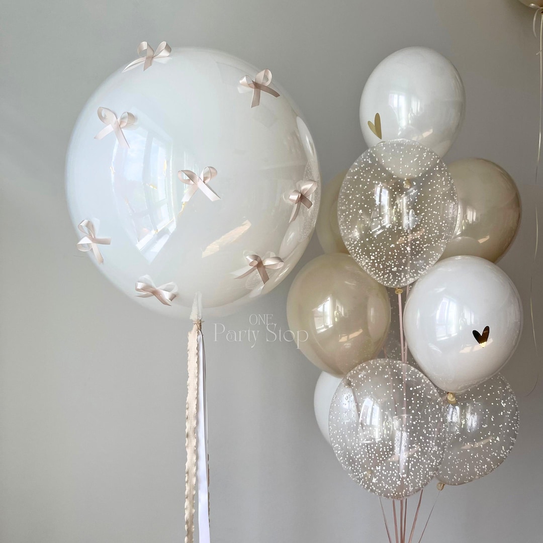 Coquette Bow Balloon Bouquet: Romantic Party Decor - Etsy