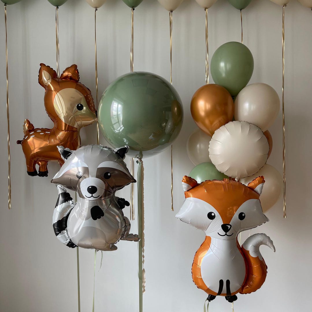 Woodland Animal Balloon Bouquet: Forest Theme Party Decor - Etsy