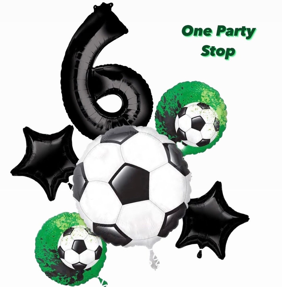 Soccer Balloons | Soccer Balloon Bouquet | Goal Getter Helium Balloons ...