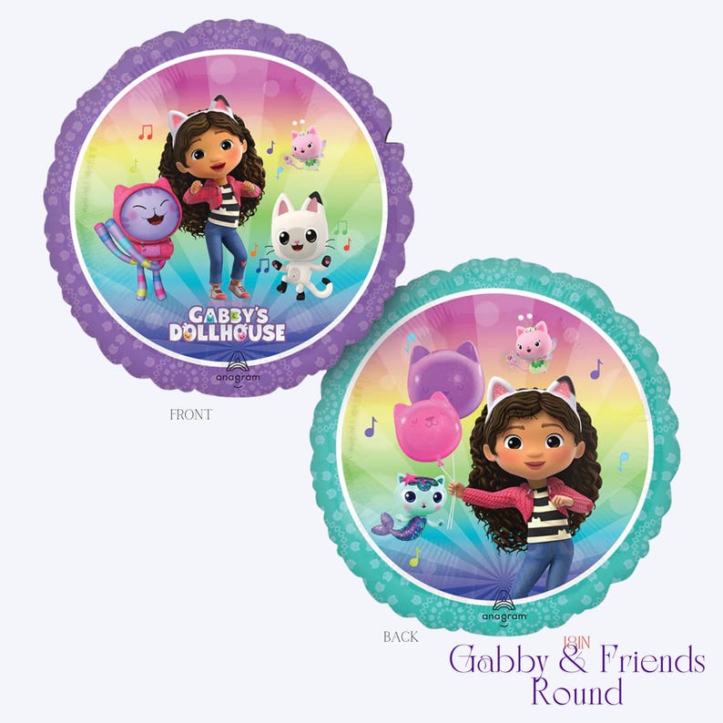 Gabby's Dollhouse Balloon Bouquet – Licensed Foil Mylar Party ...