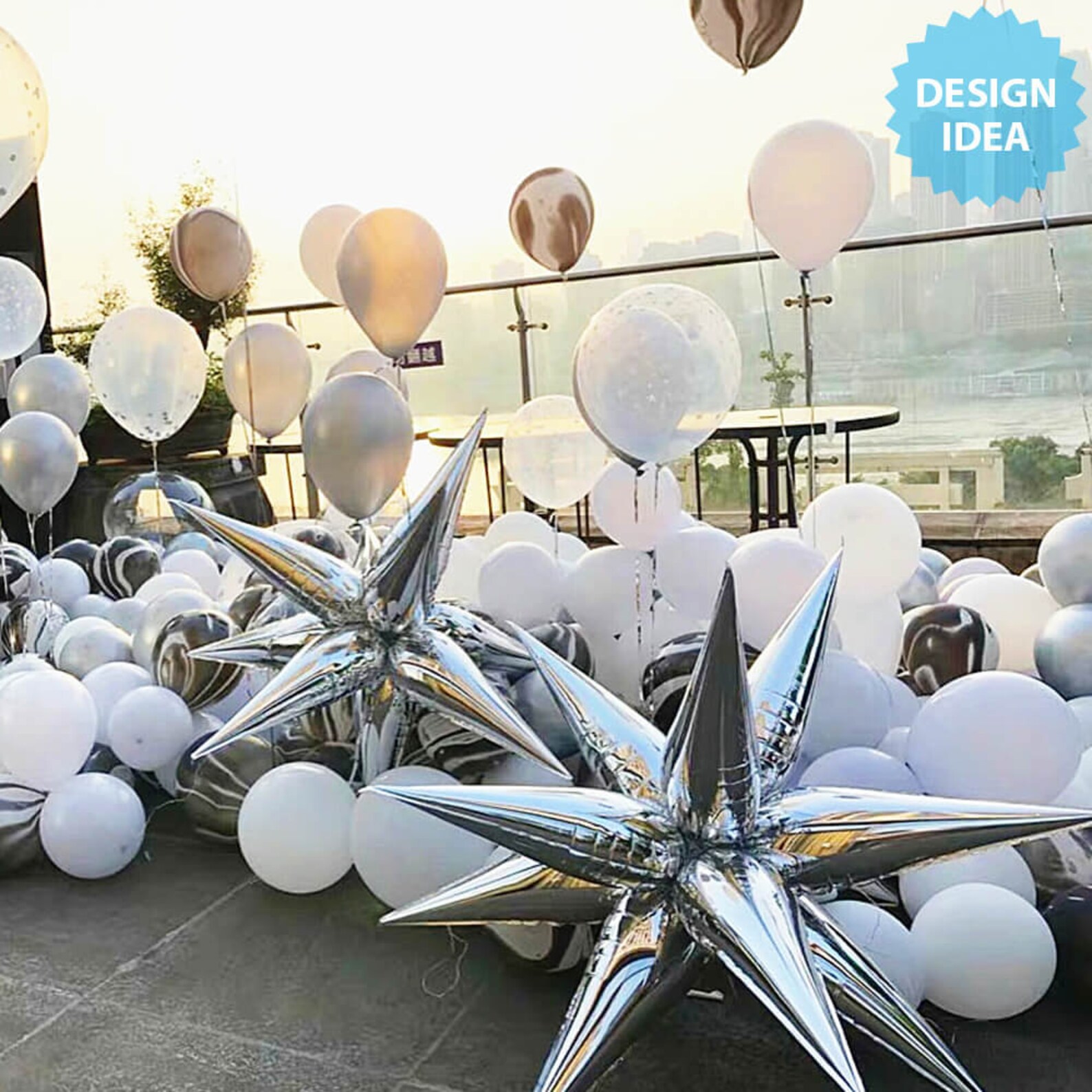 Rose Gold Star Burst Balloons 3D Starburst Balloons Star - Etsy