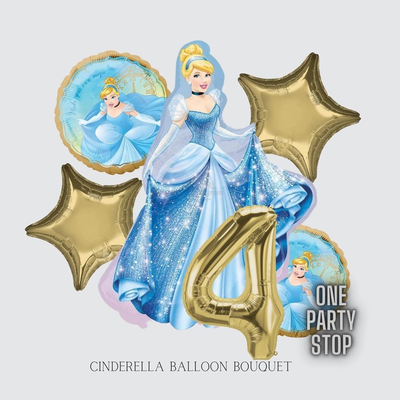 Cinderella Balloon Bouquet - Princess Birthday Party Decorations - Etsy