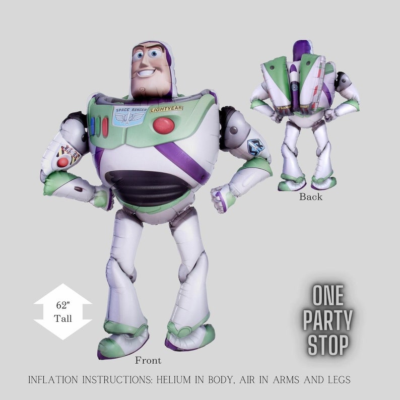 Buzz Lightyear Balloon - 35" Supershape Foil, Toy Story Party - Etsy