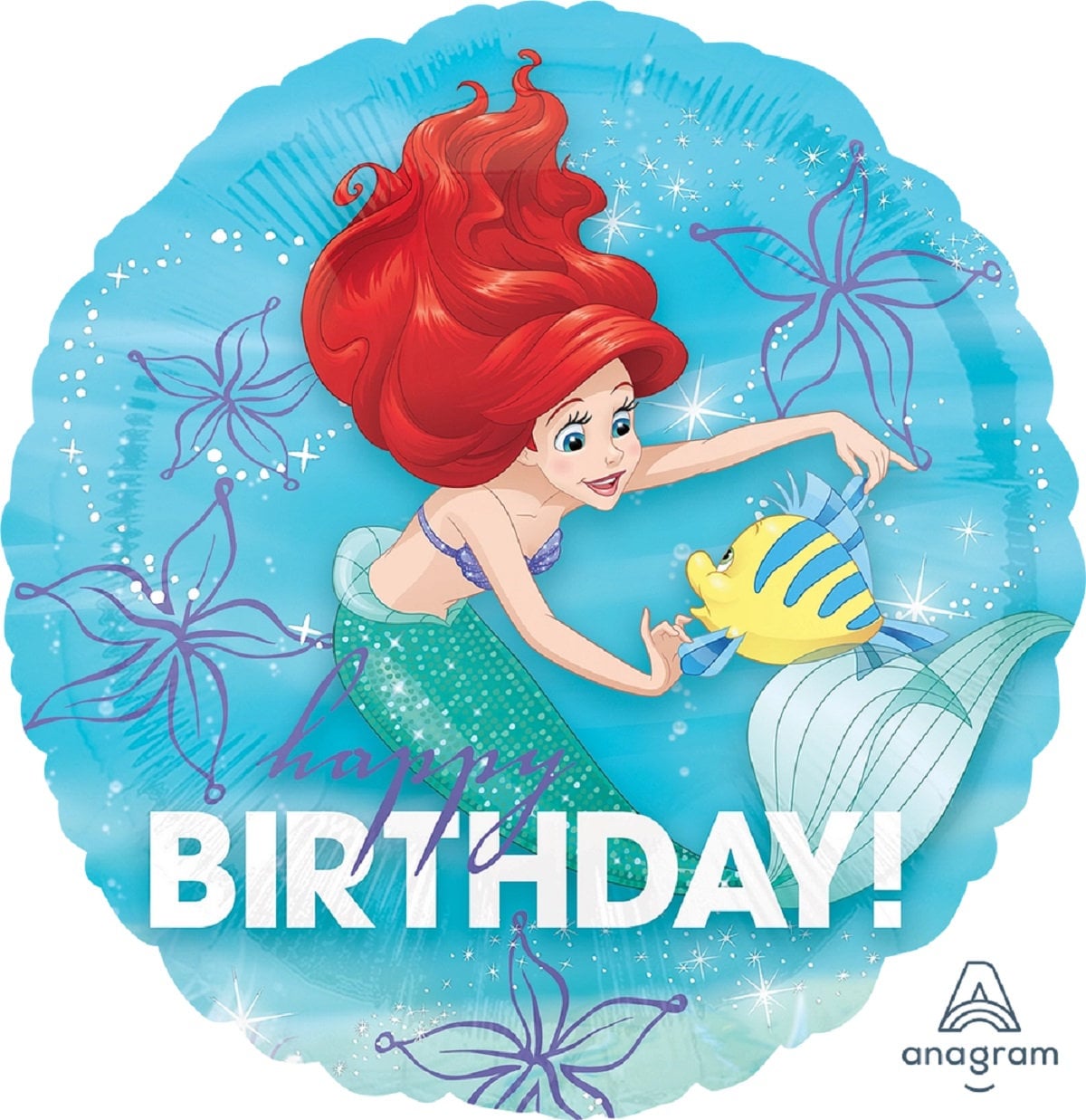 Ariel Little Mermaid Balloon Bouquet: Licensed Foil Balloons, Under the ...