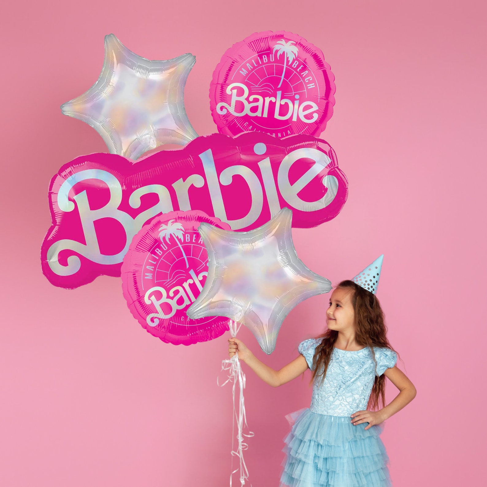 Globos de cumpleaños de Barbie: decoraciones de fiesta con anagramas ...