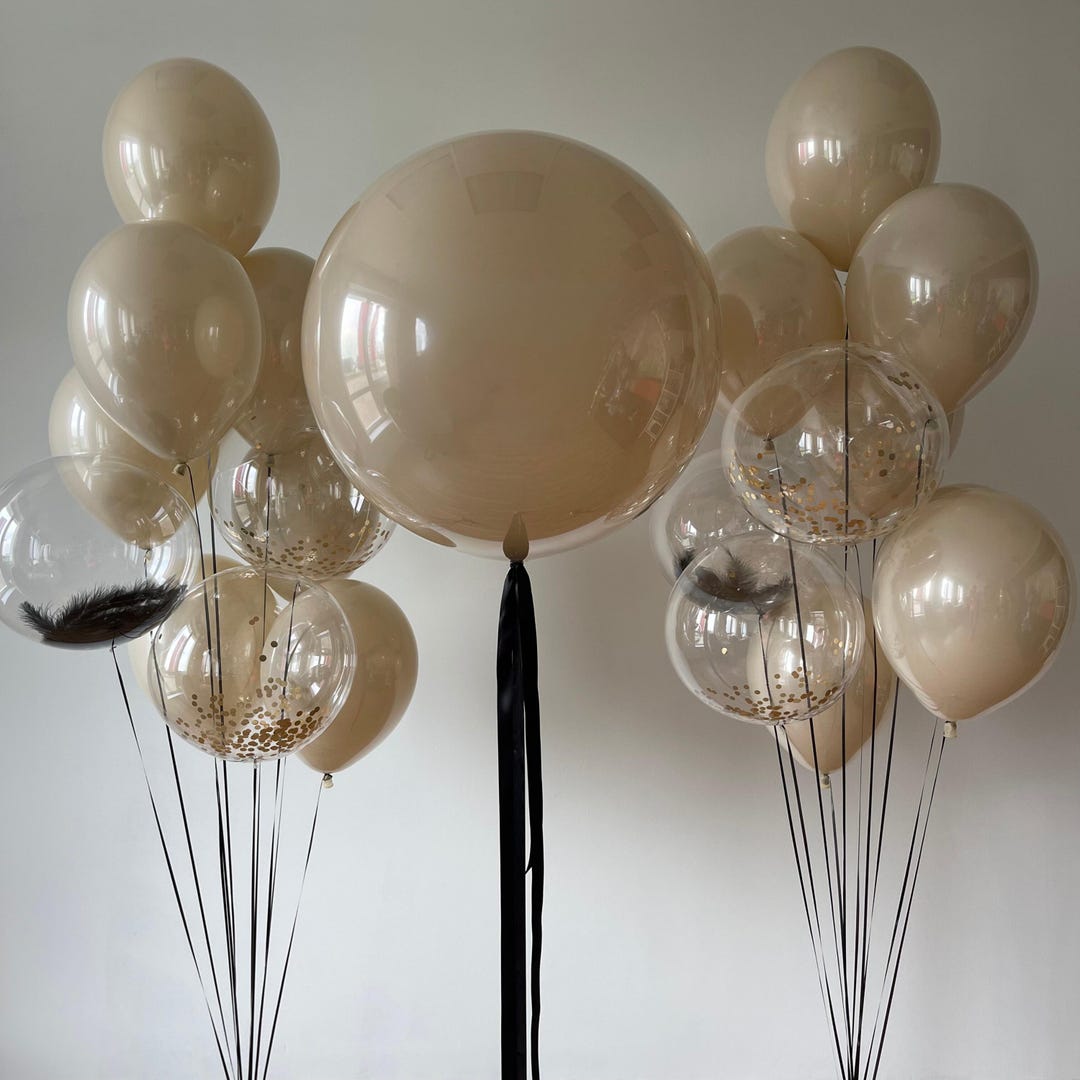 Elegant Beige Themed Balloons | Bow Coquette Trend Birthday | Bridal ...